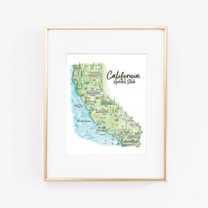 California Wall Art California Map Art, California Gift Idea ...