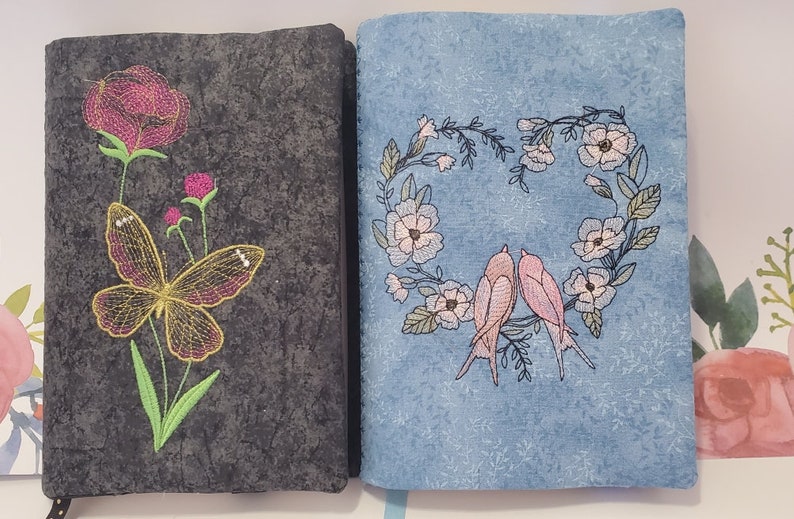 Embroidered Book Covers/Paperback/bookmark/elastic | Etsy