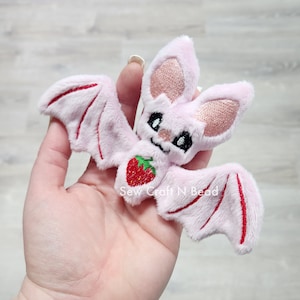 Pink Strawberry Bat Plush (READY TO SHIP) - Etsy