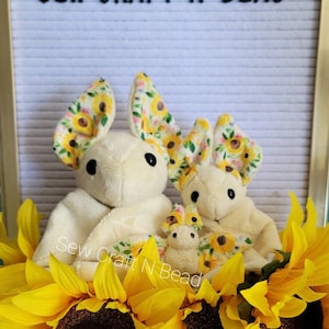 MADE TO ORDER Light Yellow Sunflower Bat Plush scented or No Scent - Etsy