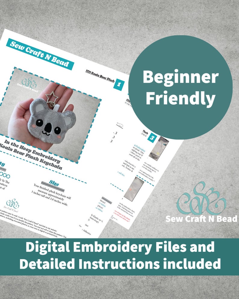 ITH PATTERN BUNDLE in the Hoop Plush Pattern Koala and - Etsy