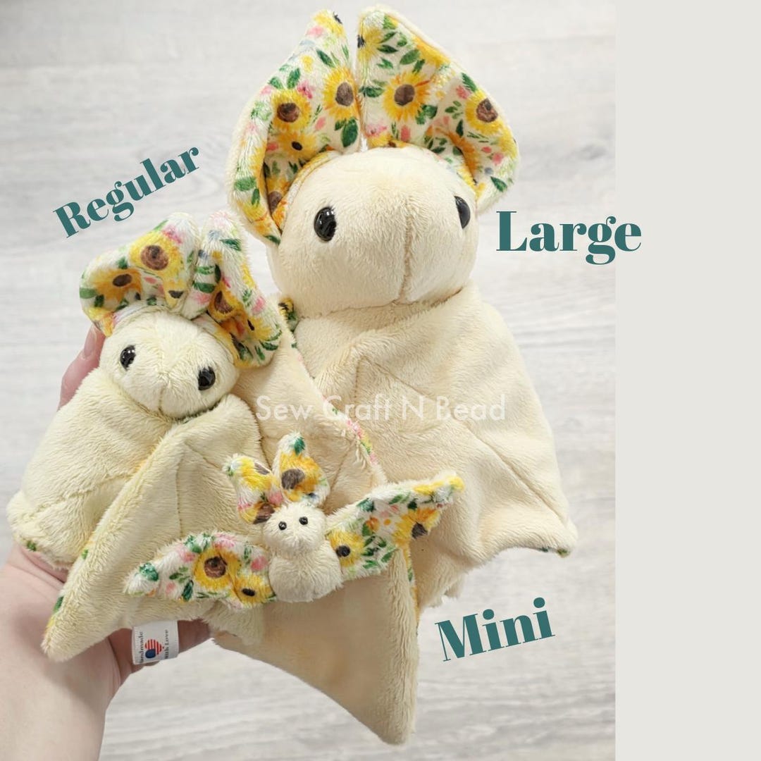 Light Yellow Sunflower Bat Plush - Etsy