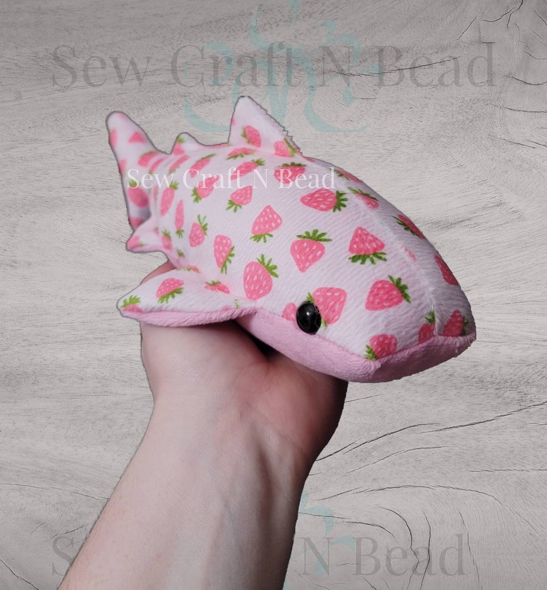 MADE TO ORDER Pink Strawberry Shark Plush - Etsy