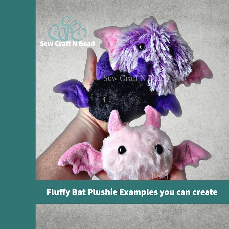 Sewing PATTERN Fluffy Bat Plush - Etsy