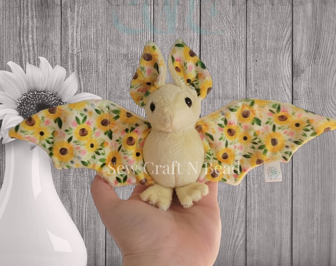 MADE TO ORDER Light Yellow Sunflower Bat Plush scented or No - Etsy
