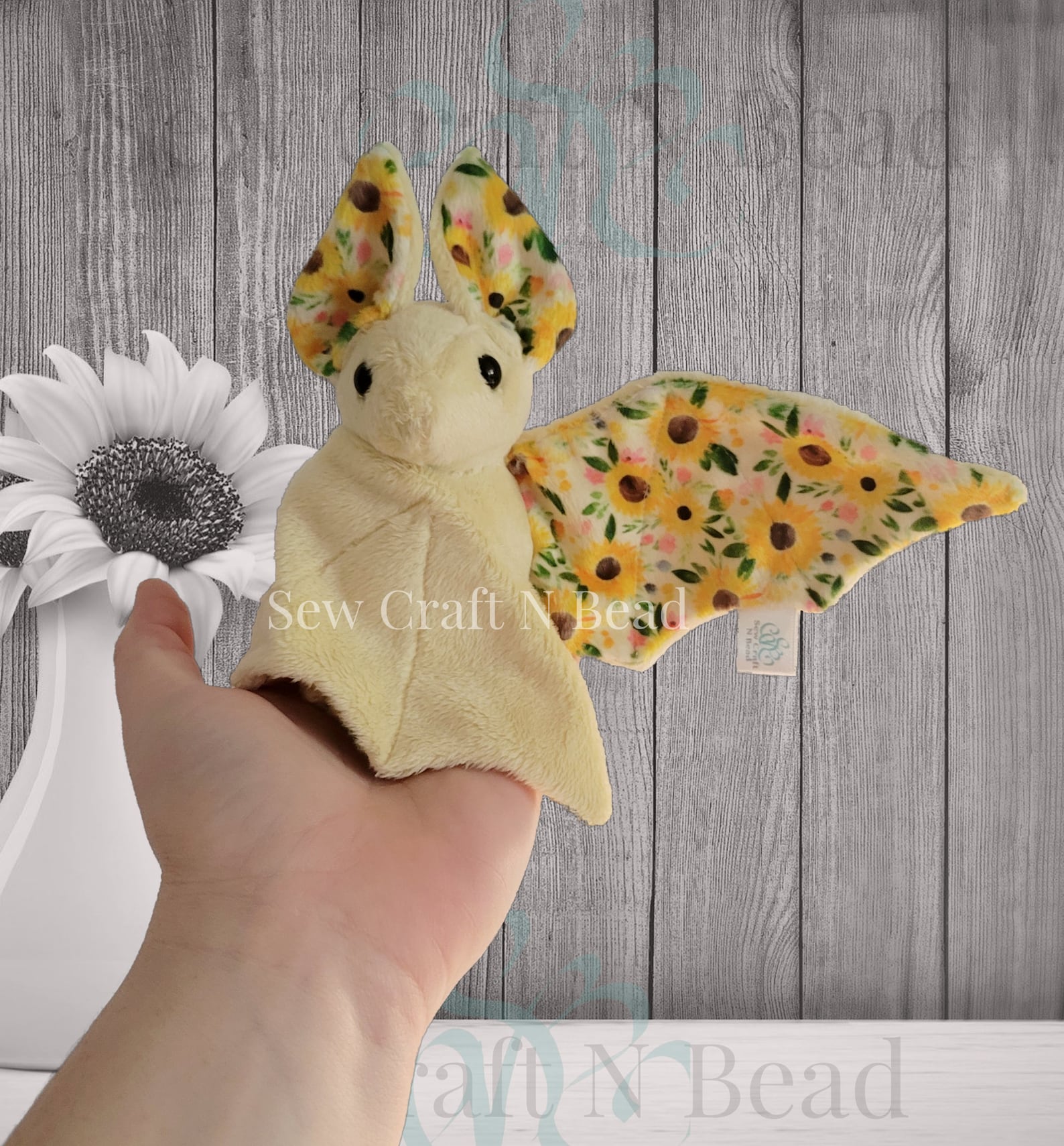 MADE TO ORDER Light Yellow Sunflower Bat Plush scented or No - Etsy
