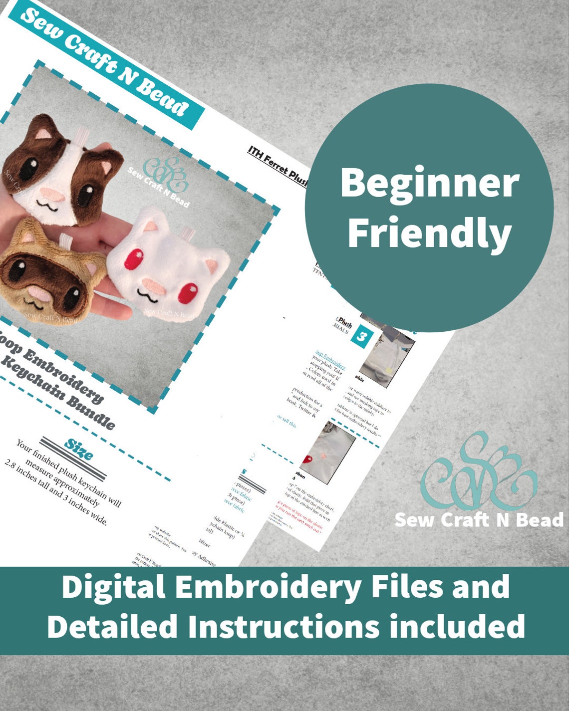 ITH Pattern Bundle in the Hoop Plush Pattern Ferret Plush - Etsy