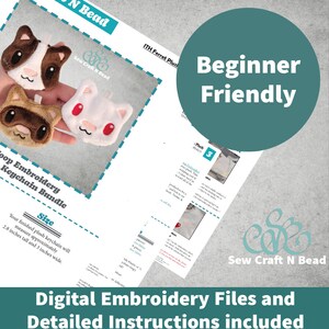 ITH Pattern Bundle, in the Hoop Plush Pattern, Ferret Plush Keychains ...