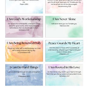Christian Affirmation Cards | Printable Scripture Cards | Faith-based ...