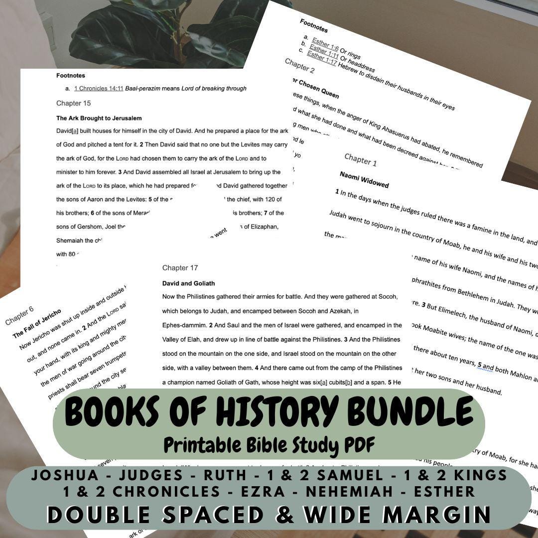 Historical Books Bible Study Bundle | Joshua, Judges, Ruth, Samuel ...