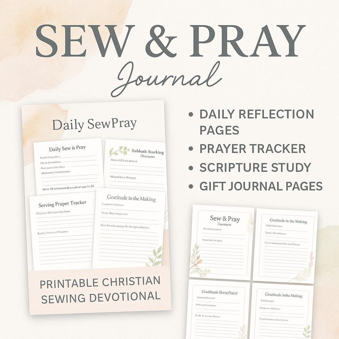 Sew & Pray Journal | Printable Christian Sewing Devotional | Prayer ...