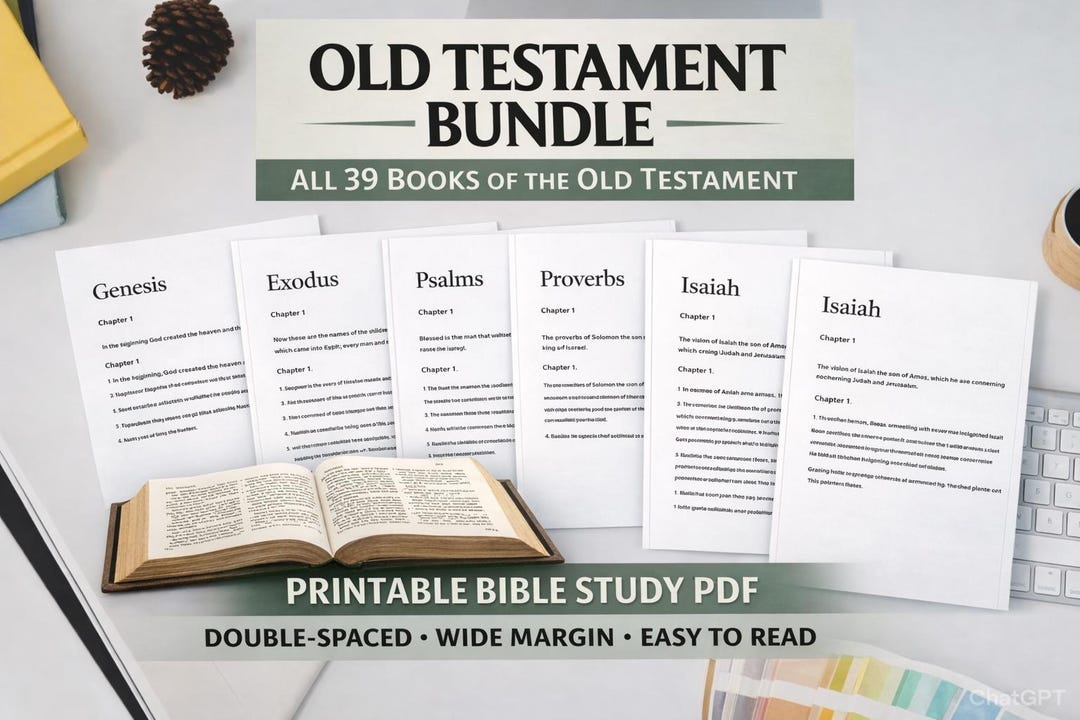 Old Testament Bible Study Bundle | Complete OT Study Guides | Printable ...