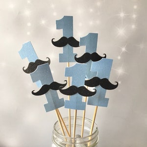 Mustache First Birthday 2" Centerpiece Sticks, Mustache Bash Little Man ...