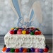 Bunny Ear Cake Topper, Personalized Custom Birthday Cake Decoration ...