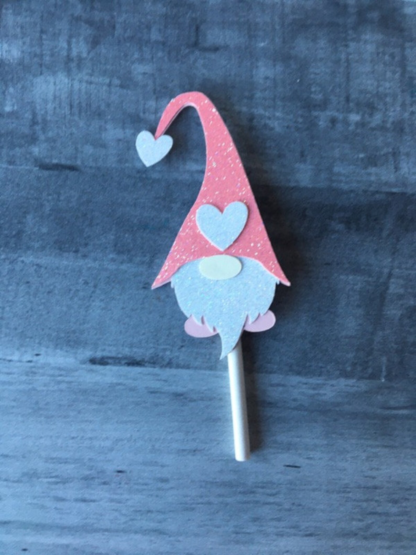 Valentine's Day Gnome Cupcake Toppers, Gnome 1st Birthday, Valentine ...