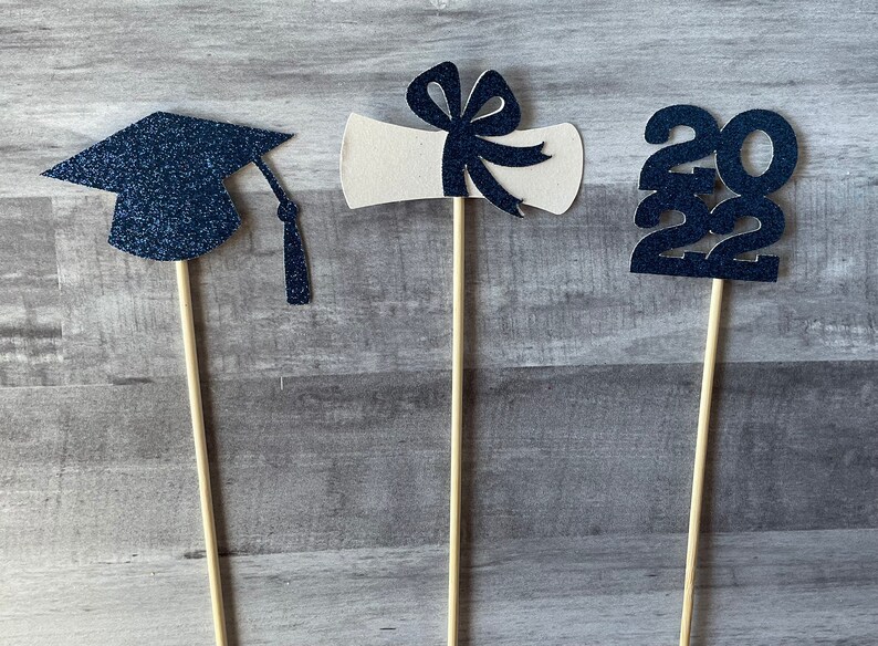 Graduation Centerpiece Sticks Diploma & Graduation Hat Picks - Etsy