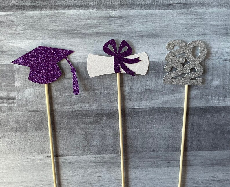 Graduation Centerpiece Sticks Diploma & Graduation Hat Picks - Etsy