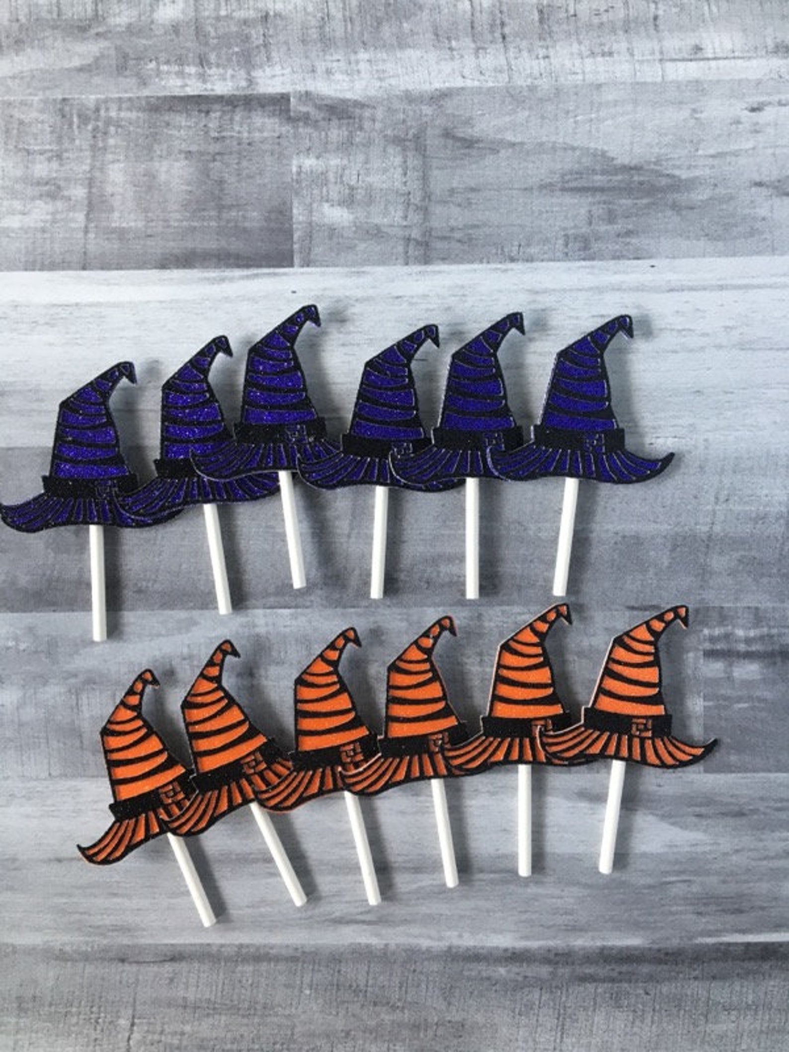 Halloween Cupcake Toppers Halloween Cupcakes Witch Hat - Etsy