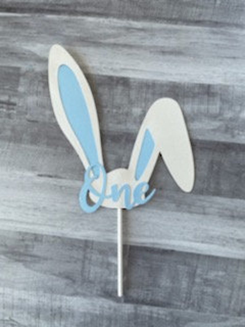 Bunny Ear Cake Topper Personalized Custom Birthday Cake | Etsy