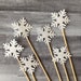 Glitter Snowflake Centerpiece Picks, 2 Snowfake Sets of 6, 12, 24 ...