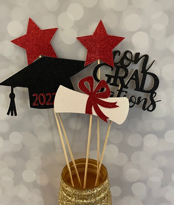 Graduation Centerpiece 5 Piece Set of Graduation Decorations - Etsy