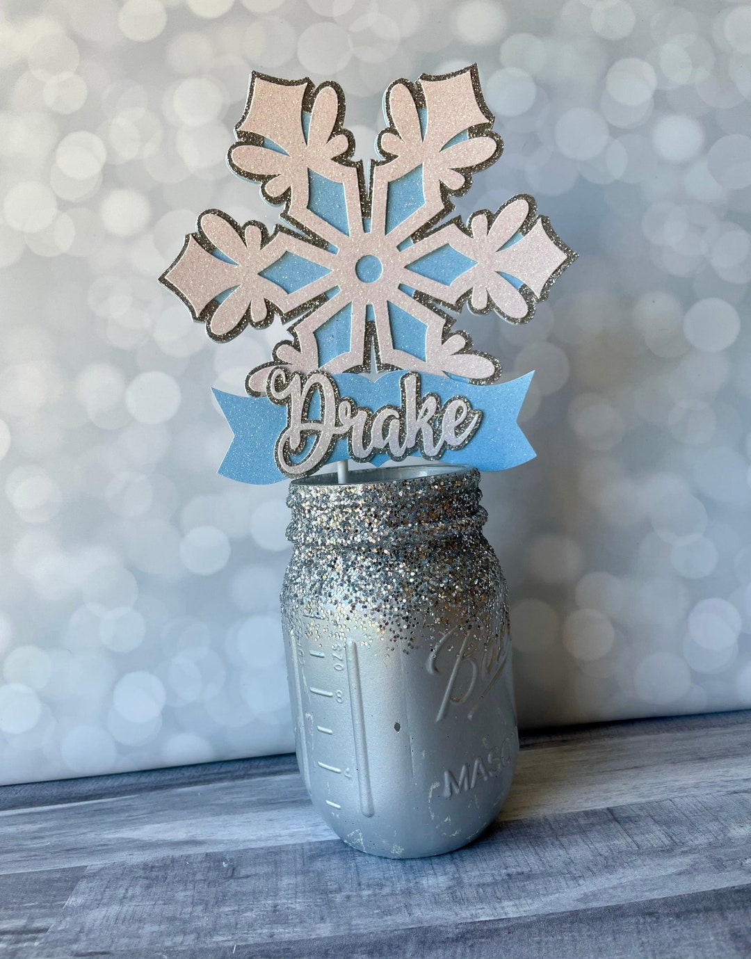 Snowflake Cake Topper, Personalized Winter Onederland Smash Cake Top ...