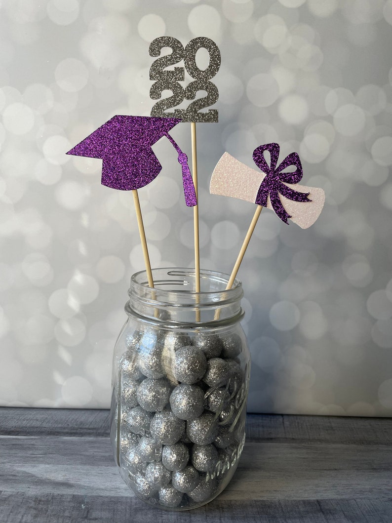 Graduation Centerpiece Sticks Diploma & Graduation Hat Picks - Etsy