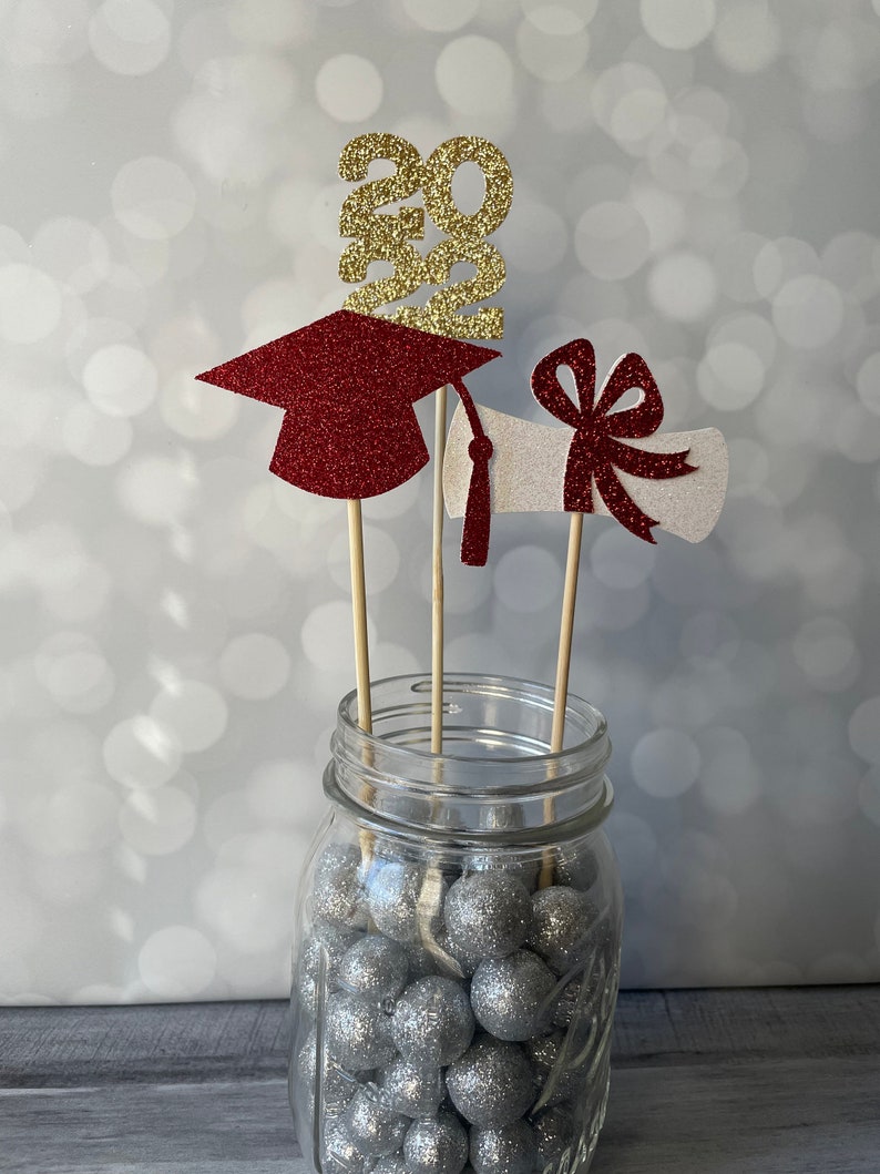Graduation Centerpiece Sticks Diploma & Graduation Hat Picks - Etsy