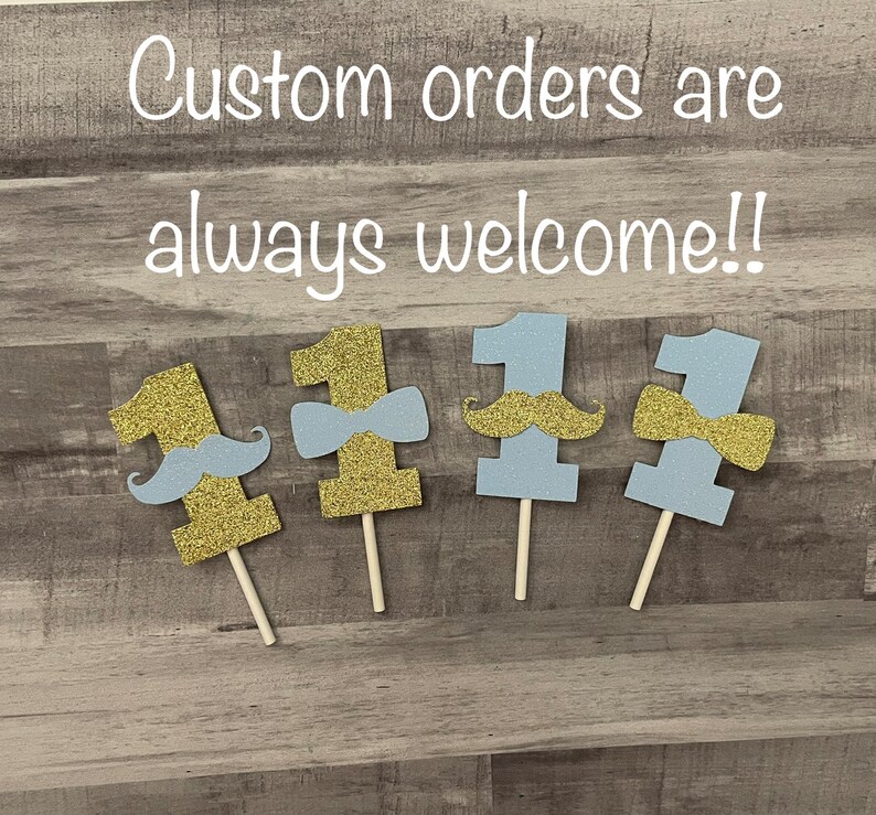 Mustache First Birthday Cupcake Toppers, Mustache Bash Little Man ...