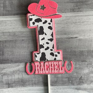 Cowgirl Cake Topper, 1st Rodeo Bday Theme, Disco Space Cowgirl, Farm ...
