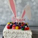 Bunny Ear Cake Topper, Personalized Custom Birthday Cake Decoration ...