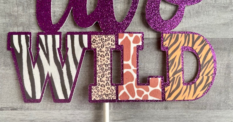 Two Wild Cake Topper Animal Print Cake Decoration Jungle - Etsy
