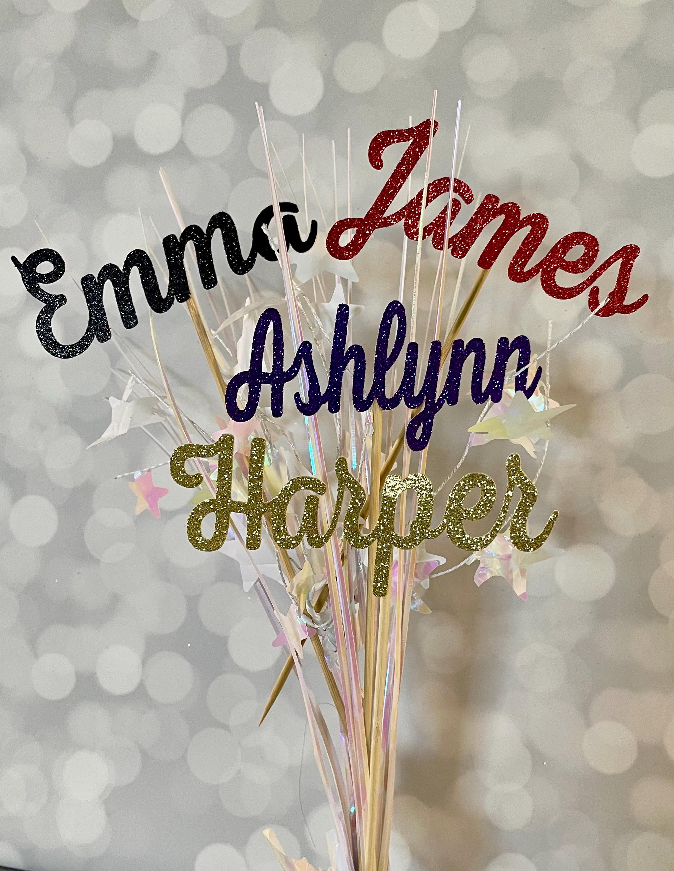 Personalized Name Centerpiece Sticks, Graduation, Retirement, Birthday ...