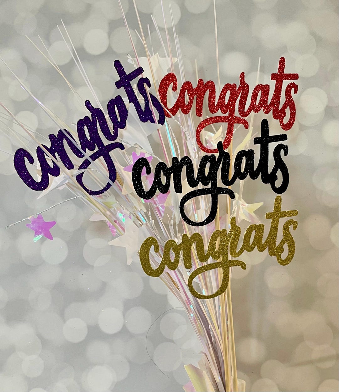 Congrats Centerpiece Sticks, Graduation, Retirement, Engagement ...