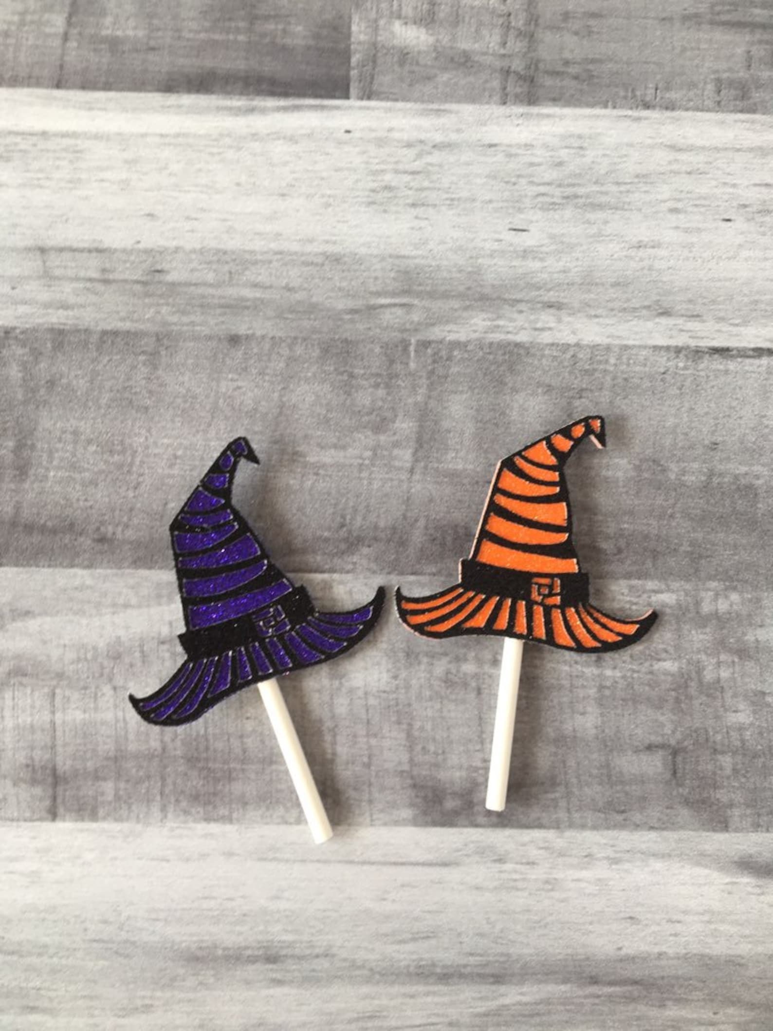 Halloween Cupcake Toppers Halloween Cupcakes Witch Hat - Etsy