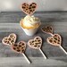 Leopard & Pink Heart Cupcake Toppers, Animal Print Valentine's Day ...