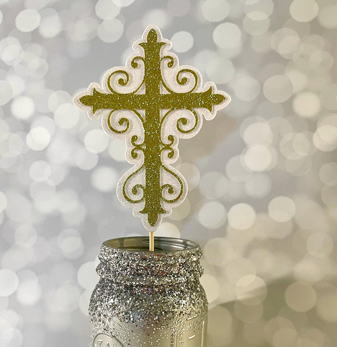 Cross Cake Topper, Christening, Baptism, First Communion, Confirmation ...