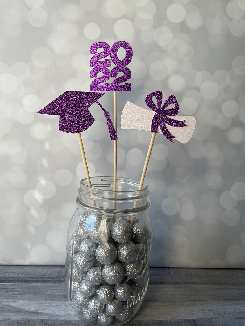 Graduation Centerpiece Sticks Diploma & Graduation Hat Picks - Etsy