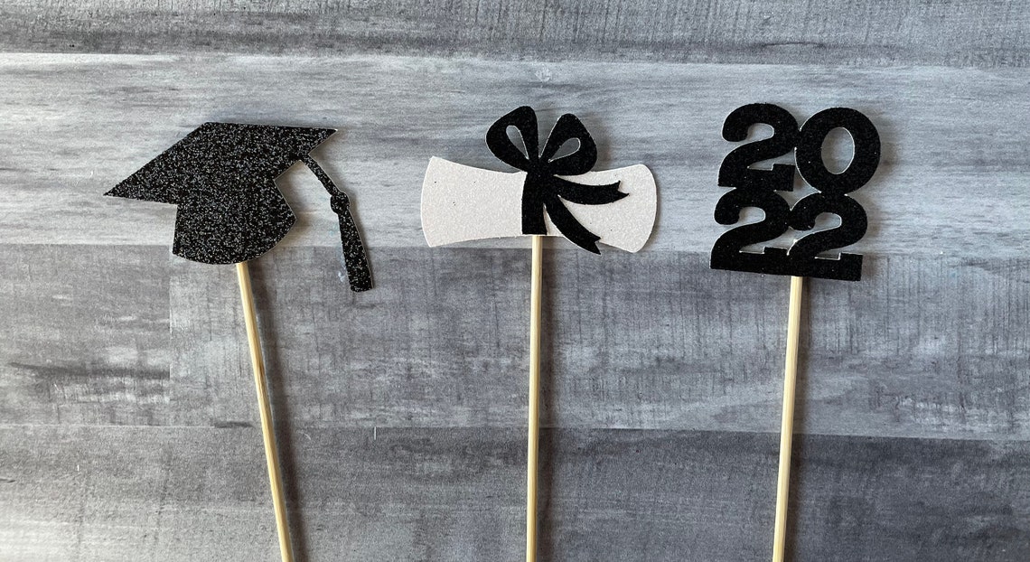 Graduation Centerpiece Sticks Diploma & Graduation Hat Picks - Etsy