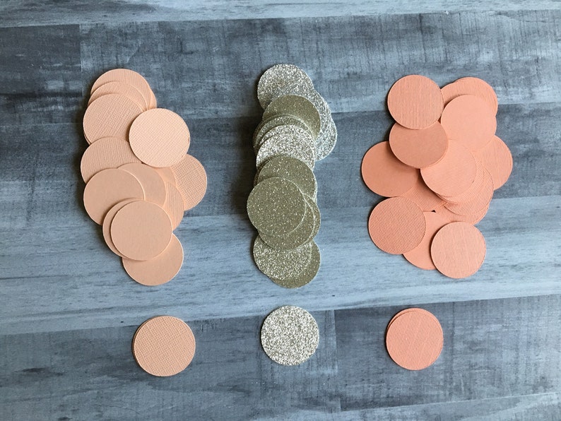 Coral and Glitter Gold Table Confetti for Bridal or Baby - Etsy