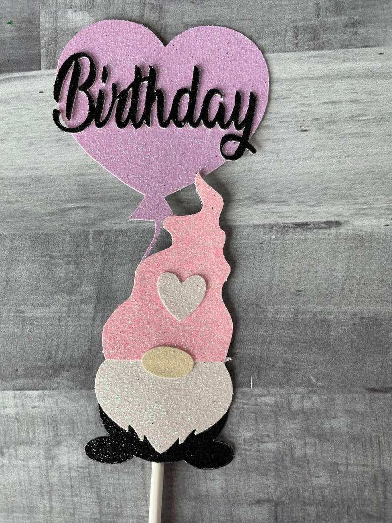 Gnome Birthday Cake Topper 2 or 3 Piece Set Nordic Gnome - Etsy