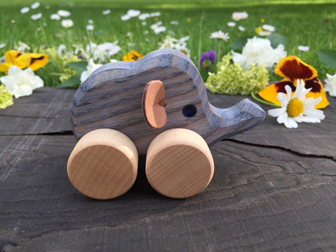 Small Wooden Toy Elephant, Kids Gift, Baby Gift, Christmas Gift ...