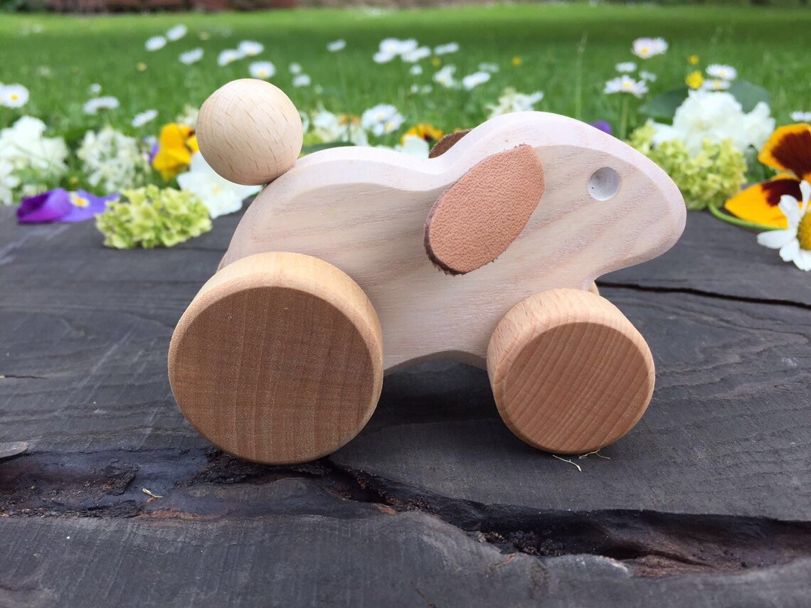 Small Wooden Toy Rabbit Kids Gift Baby Gift Eco-friendly - Etsy UK