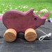 Big Toy Wooden Pig Pull Along Toy Kids gift Baby gift | Etsy