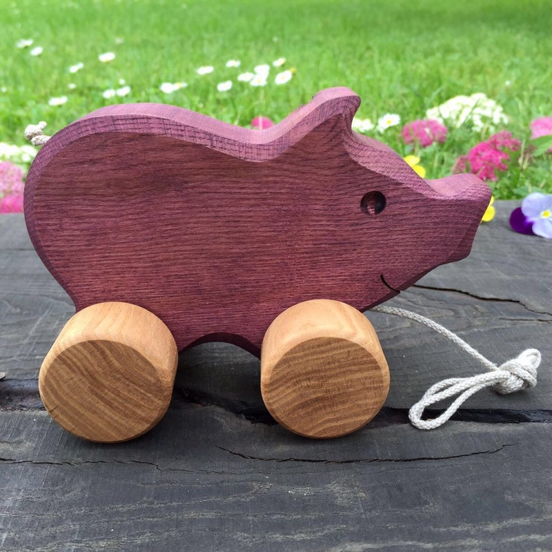 Pig Pull Toy - Etsy