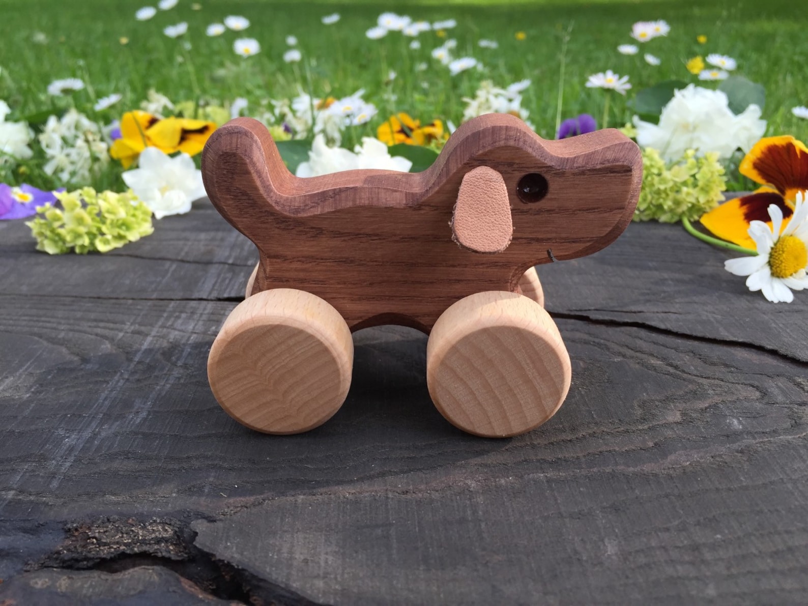 Small Wooden Toy Dog Kids Gift Baby Gift Eco-friendly Toy - Etsy