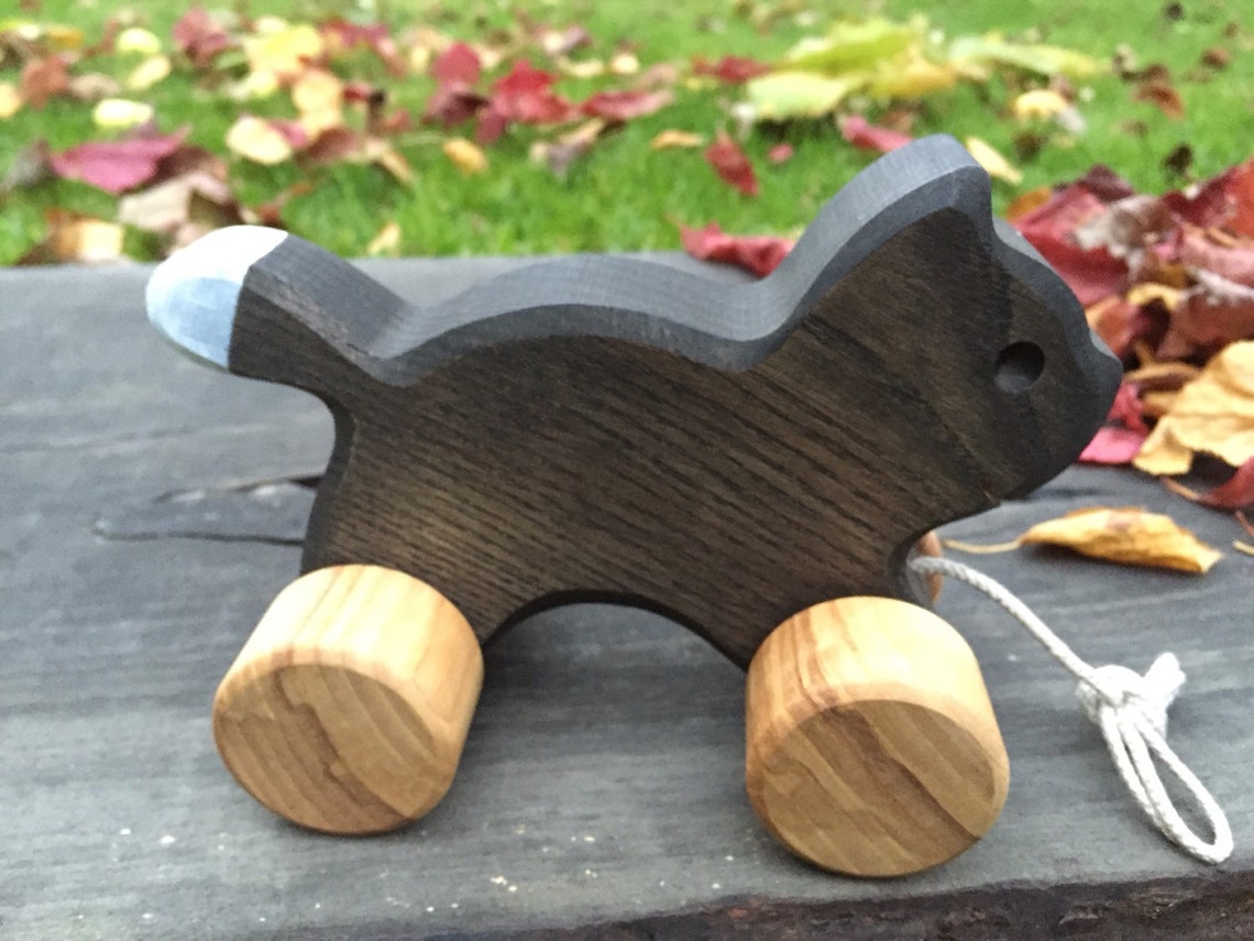 Wooden Toy Cat, Pull Along Toy, Christmas Gift, Birthday Gift, Gifts ...