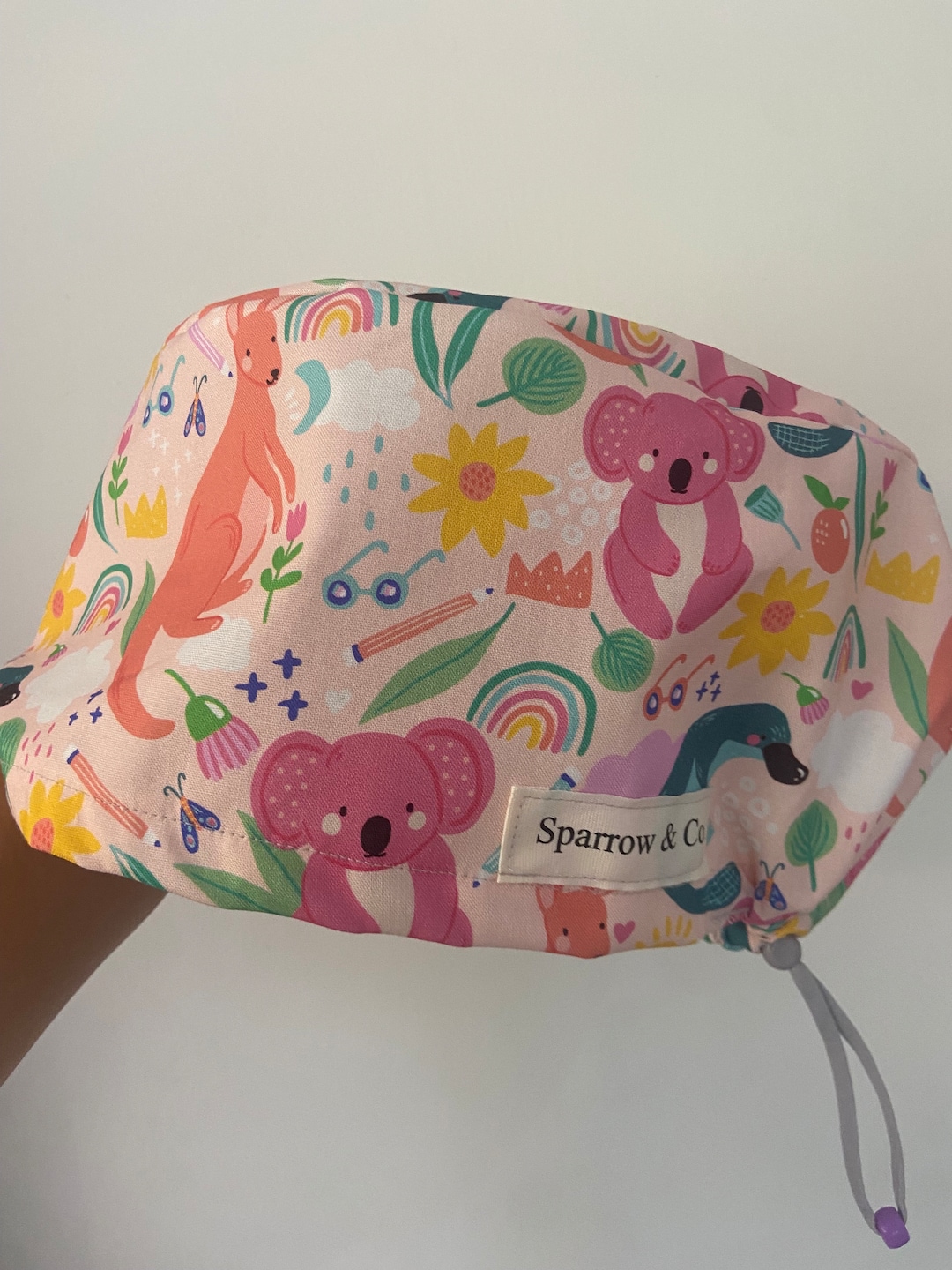 Kanga and Friends Print Scrub Cap, Hat. Nurse Theatre, Doctor Dentist ...