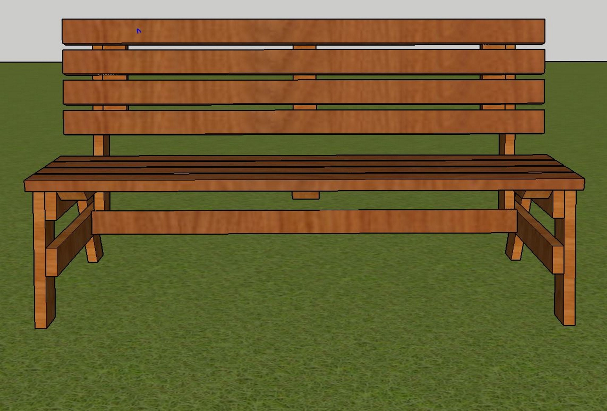 PLANS for Park Bench Plans 6ft long DIY 2x4 wood construction | Etsy
