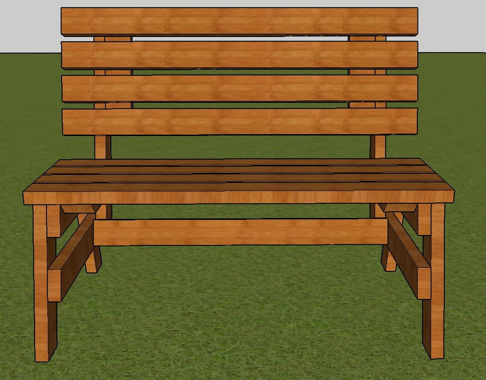 PLANS for Park Bench Plans 4ft long DIY 2x4 wood construction | Etsy